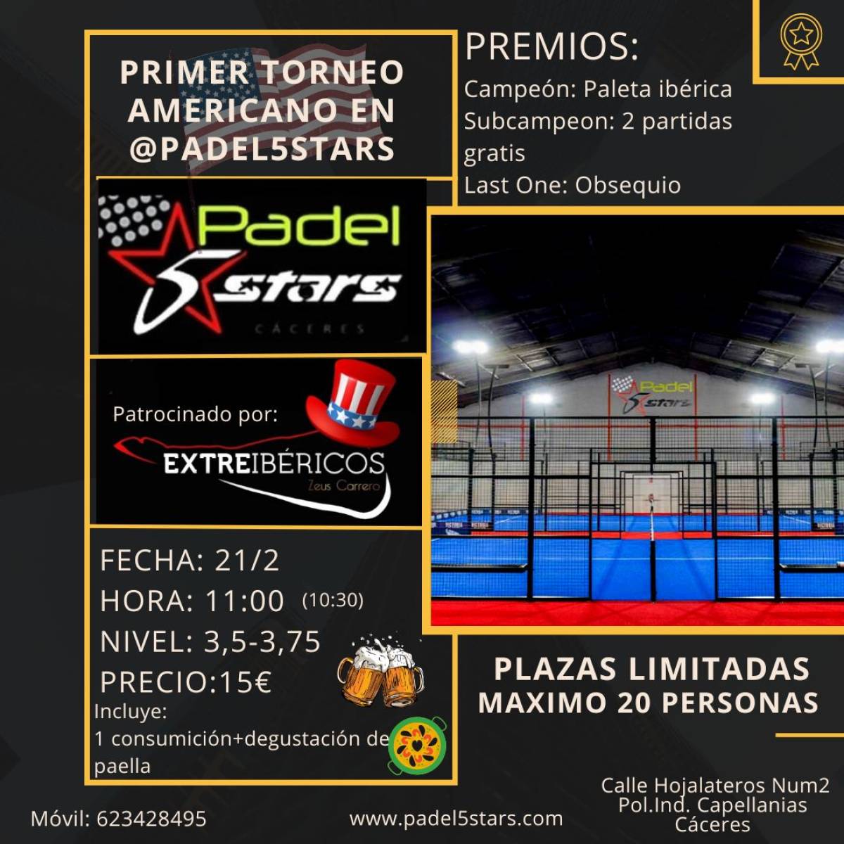 Primer AMERICANO PADEL 5 STARS